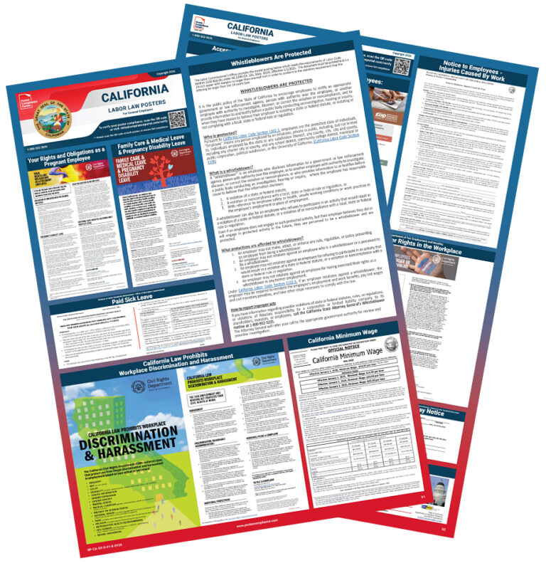 California State & Federal Labor Law Posters For Sale | PCC