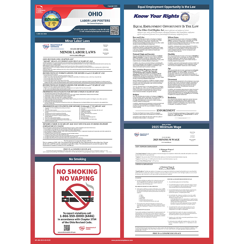 Ohio State & Federal Labor Law Posters For Sale | PCC
